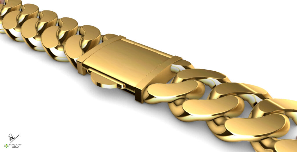 Eslabon Cubano estilo Almendrado 10 mm para Descargar