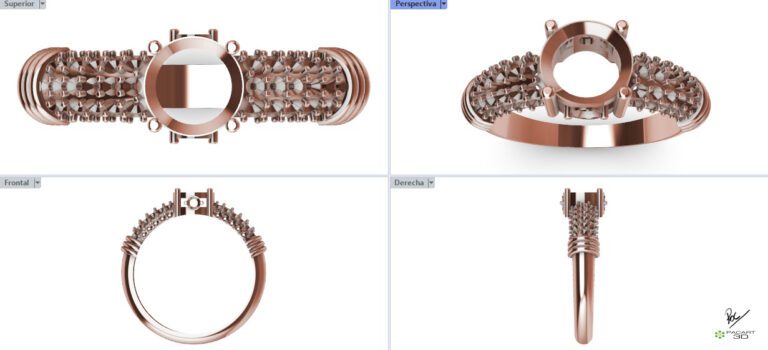 Anillo de compromiso o pedida de manos stl PACART3D