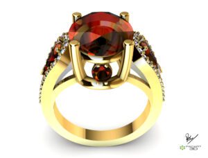 Anillo de compromiso Unisex Con Gemas PACART3D