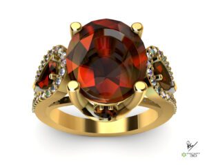 Anillo de compromiso Unisex Con Gemas PACART3D