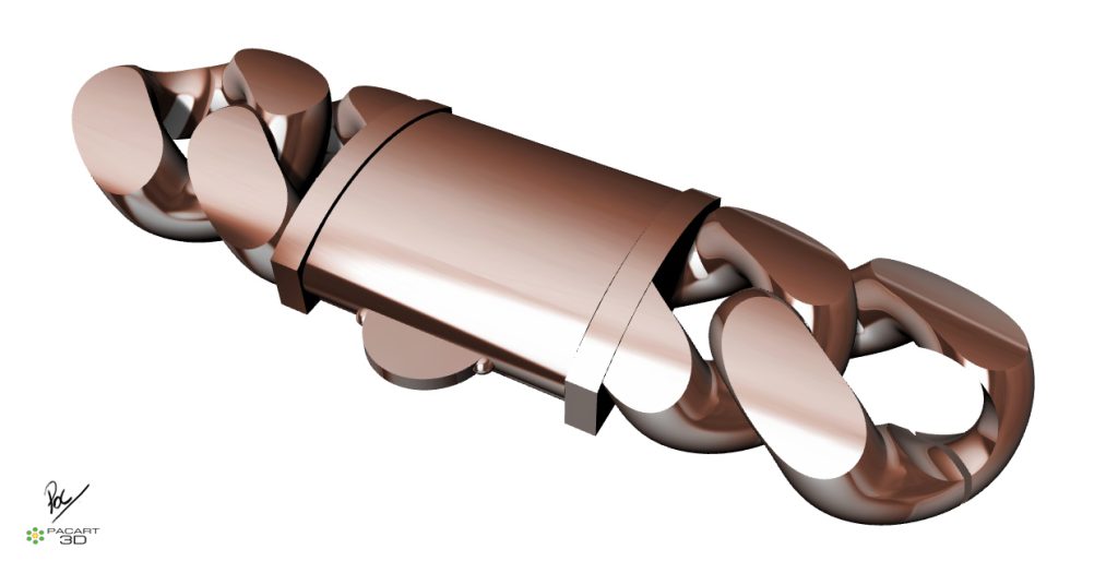 Sistema de Cierre completo con eslabon de 18 mm Pacart3d